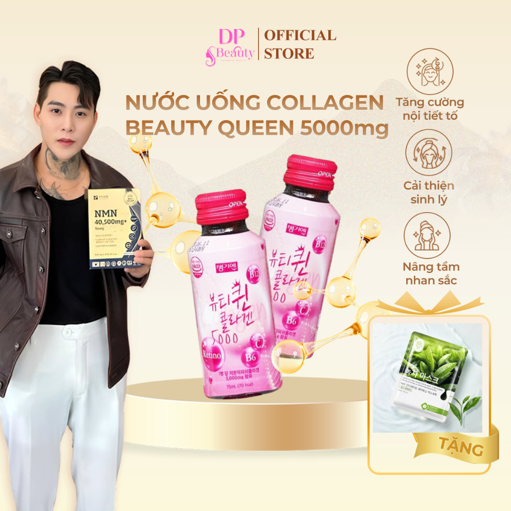 [Combo 3 Hộp 30 Chai] Nước Uống Collagen Beauty Queen 5000mg - Giúp đẹp ...