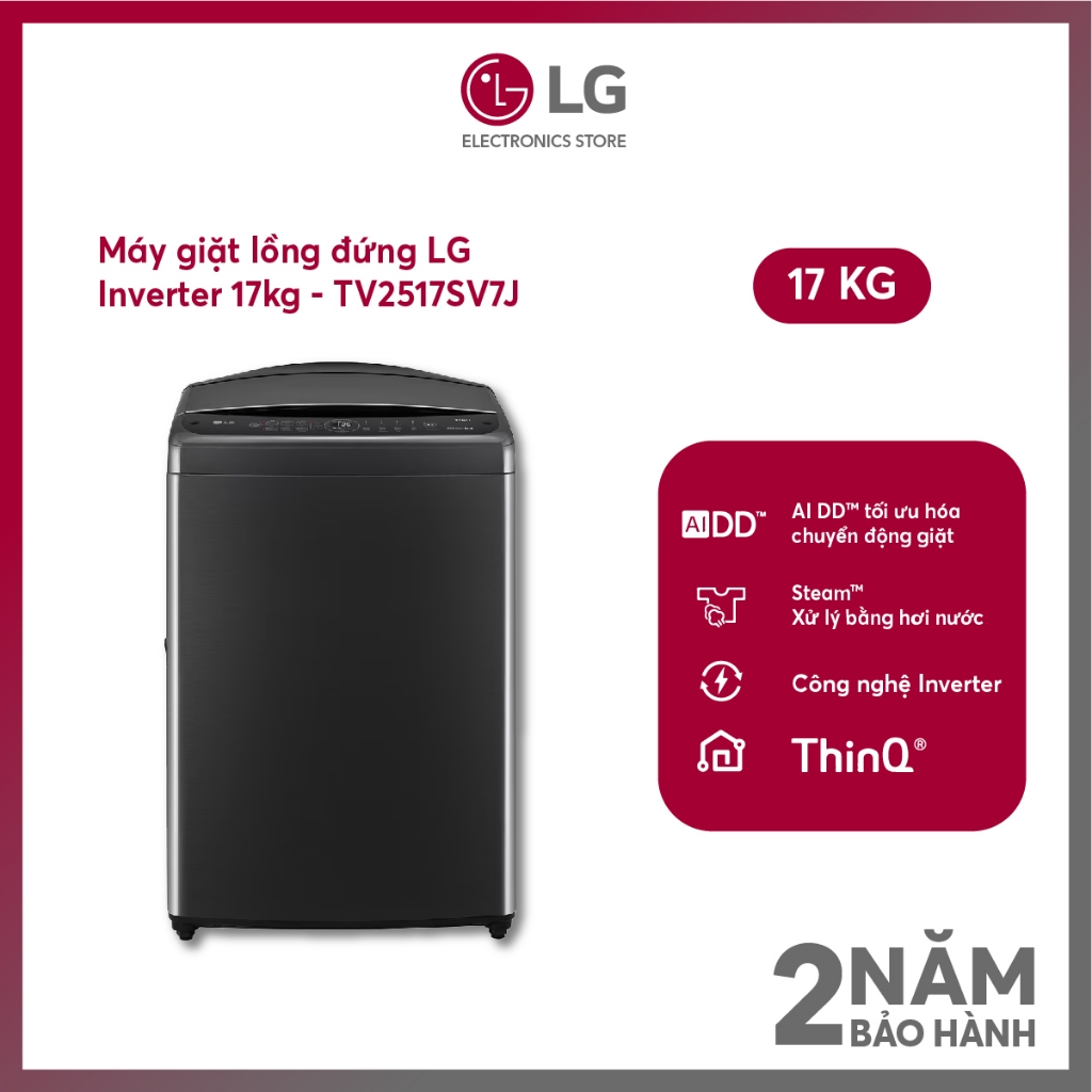 [Shopee - Lắp đặt 0Đ HN HCM] Máy giặt LG AI DD Inverter 17Kg TV2517SV7J - Shopee Giao toàn quốc ...