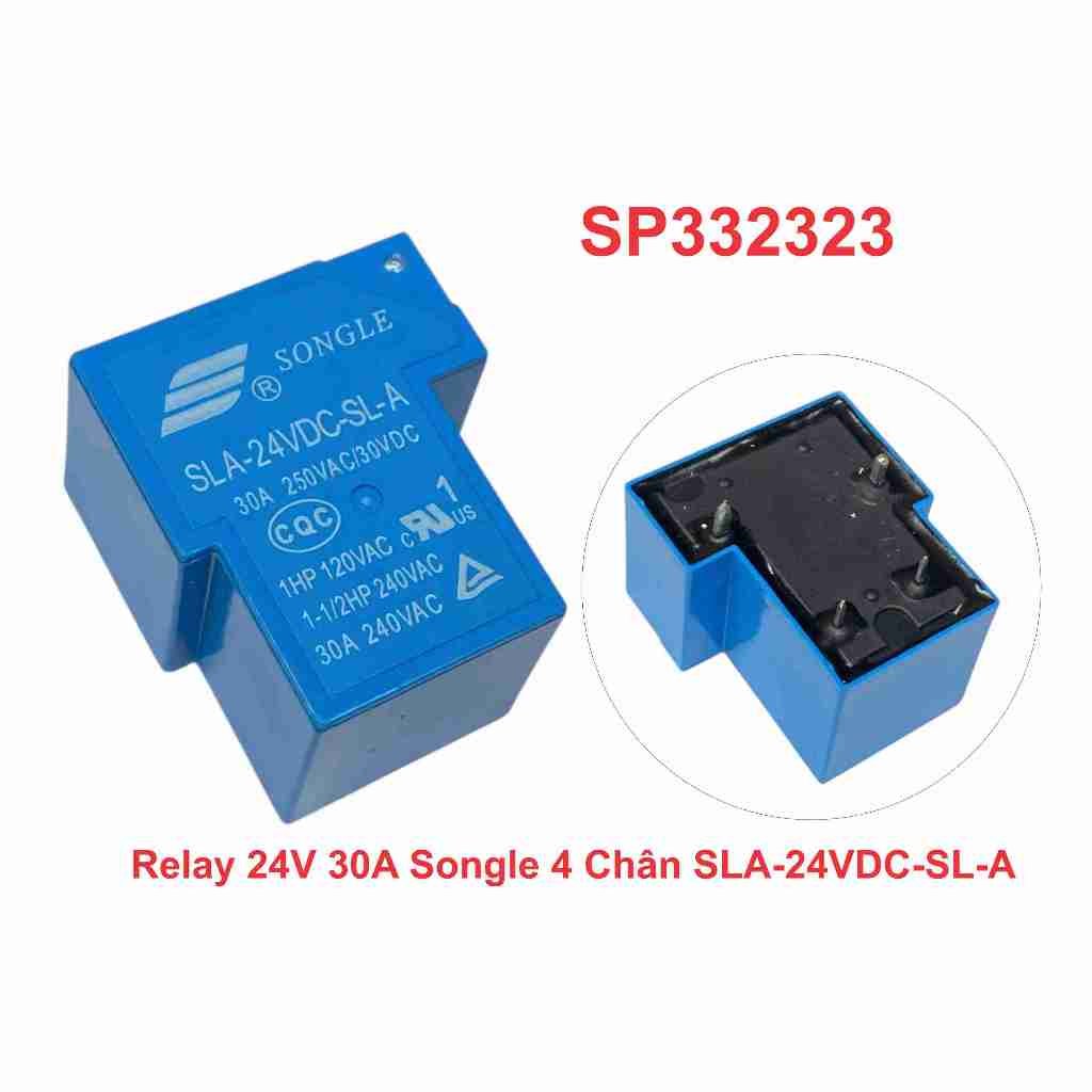 Relay 24V 30A Songle 4 Chân SLA-24VDC-SL-A Hoặc SLA-48VDC-SL-A Hoặc SRU ...