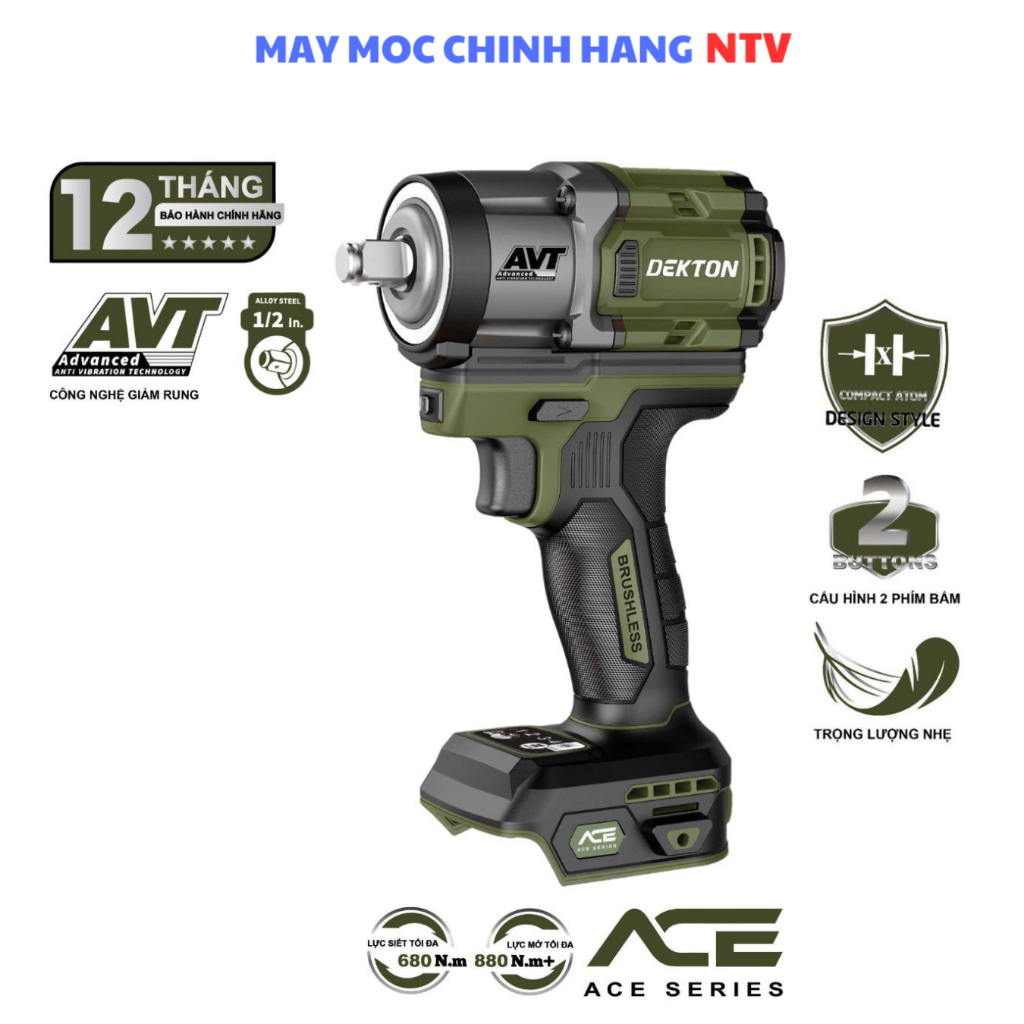 Máy Siết Bulong Pin Dekton 680N.m Thế Hệ GEN 4 M21-IW680Promax (Chưa Pin & Sạc) | Shopee Việt Nam