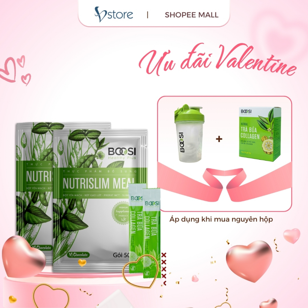 [TRẢI NGHIỆM] SET 2 gói Bữa Ăn Dinh Dưỡng Ít Calo Boosi NUTRISLIM MEAL- Hỗ Kiểm Soát Cân Nặng ...