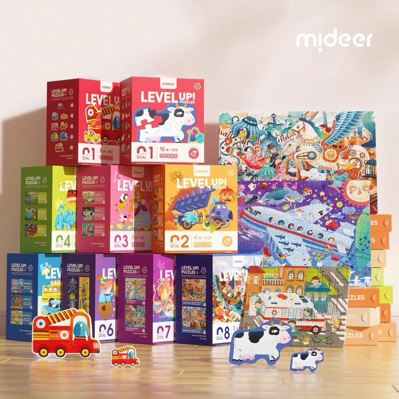 Mideer level up puzzles Bộ xếp hình cấp độ từ level 0 1 2 3 4 5 6 7 8 thăng cấp Mymickeyshop ...