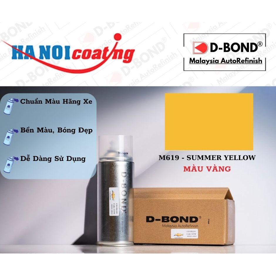 Sơn Xịt Xóa Vết Xước Cho Xe VINFAST VF3 Màu VÀNG Code M619 - SUMMER ...