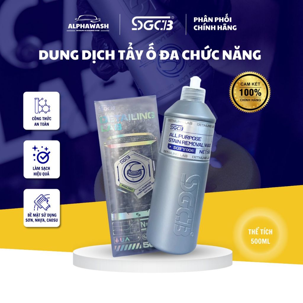 Dung Dịch Làm Sạch Vết Ố Mốc Nước, Tẩy Ố Bề Mặt Sơn, Cặn Canxi, Logo Cho Ô Tô, Mô Tô SGCB ...