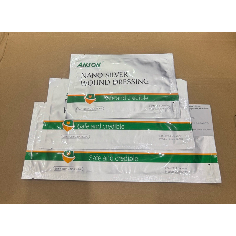 Băng dán vết thương nano Bạc Anson ( Nano silver wound dressing)1 miếng ...