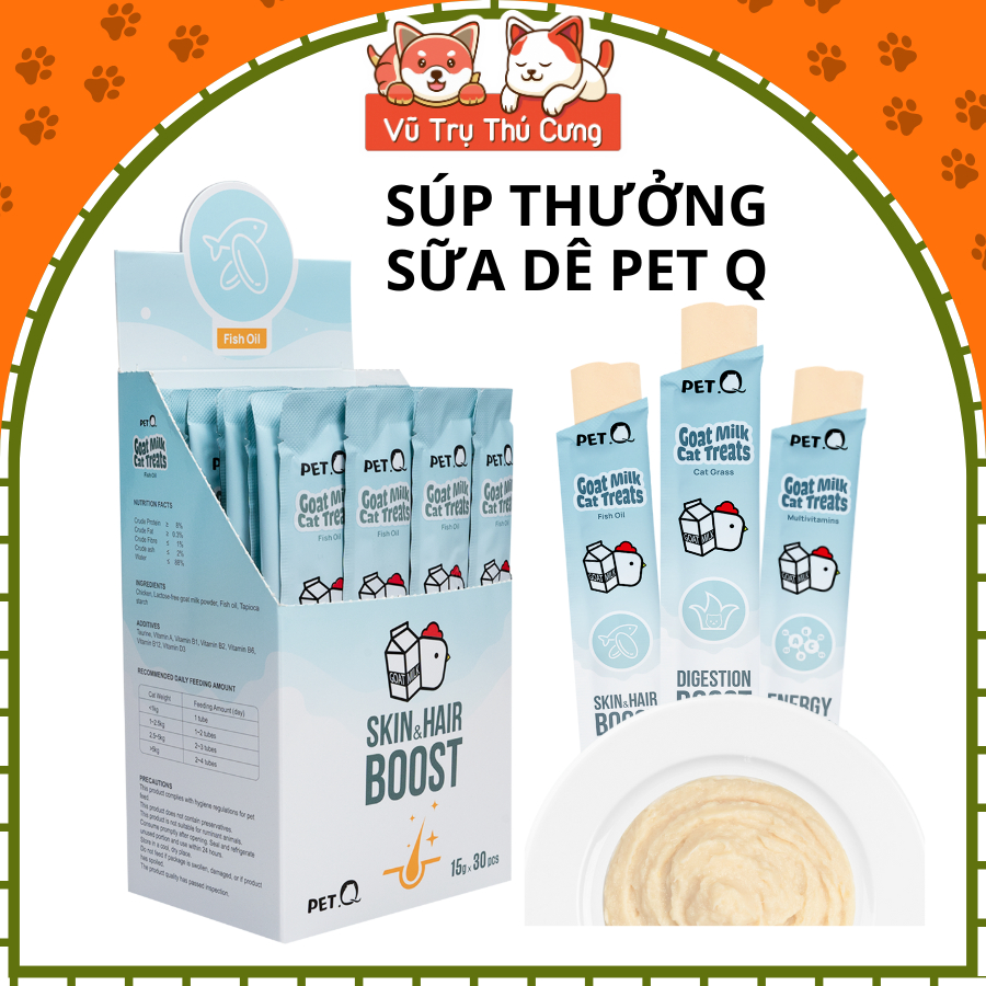 Súp Thưởng Cho Mèo Sữa Dê PetQ 15g | Shopee Việt Nam
