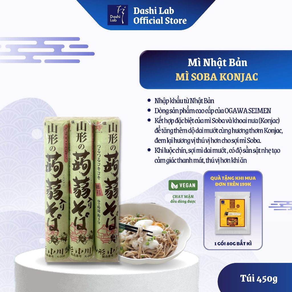 Mì Soba Kiều Mạch Konjac DASHI LAB Nhật Bản Tốt Cho Tiêu Hóa 450g ...