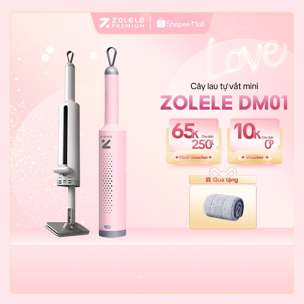 Cây lau tự vắt mini ZOLELE cầm tay cọ nhỏ tháo rời tiện lợi vệ sinh nhanh chóng DM01 - Chính ...