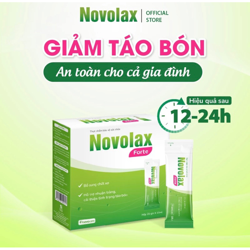 Chất xơ hòa tan Novolax drop, Novolax hộp 20 hói nhuận tràng, giảm táo ...