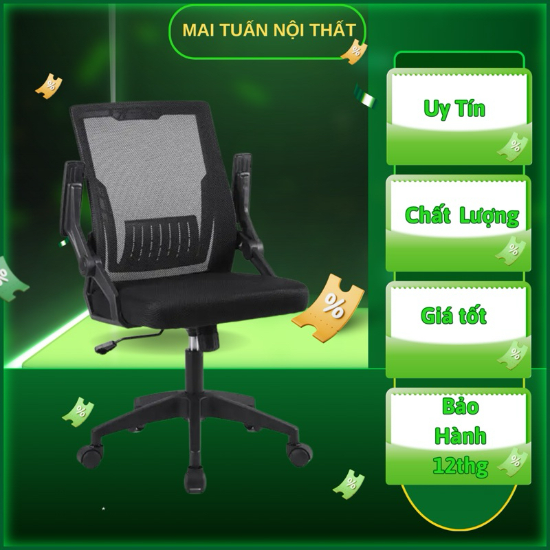 Ghế Xoay Văn Phòng Tay Gập 3D Mai Tuấn Nội Thất Ghế Xoay Tay Gập Chân ...