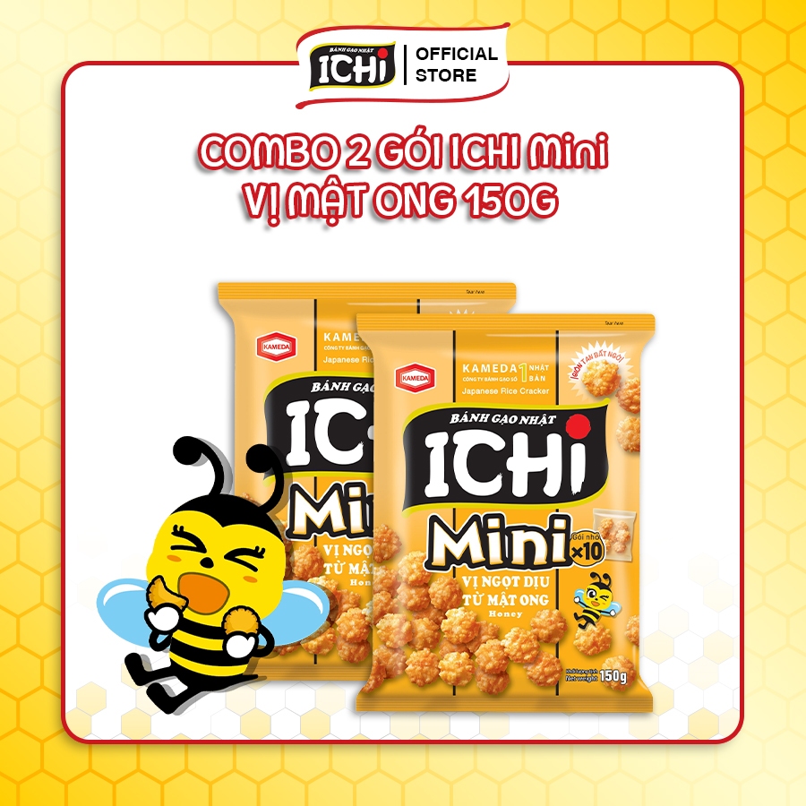 COMBO 2 gói bánh gạo Nhật ICHI Mini 150g vị mật ong | Shopee Việt Nam