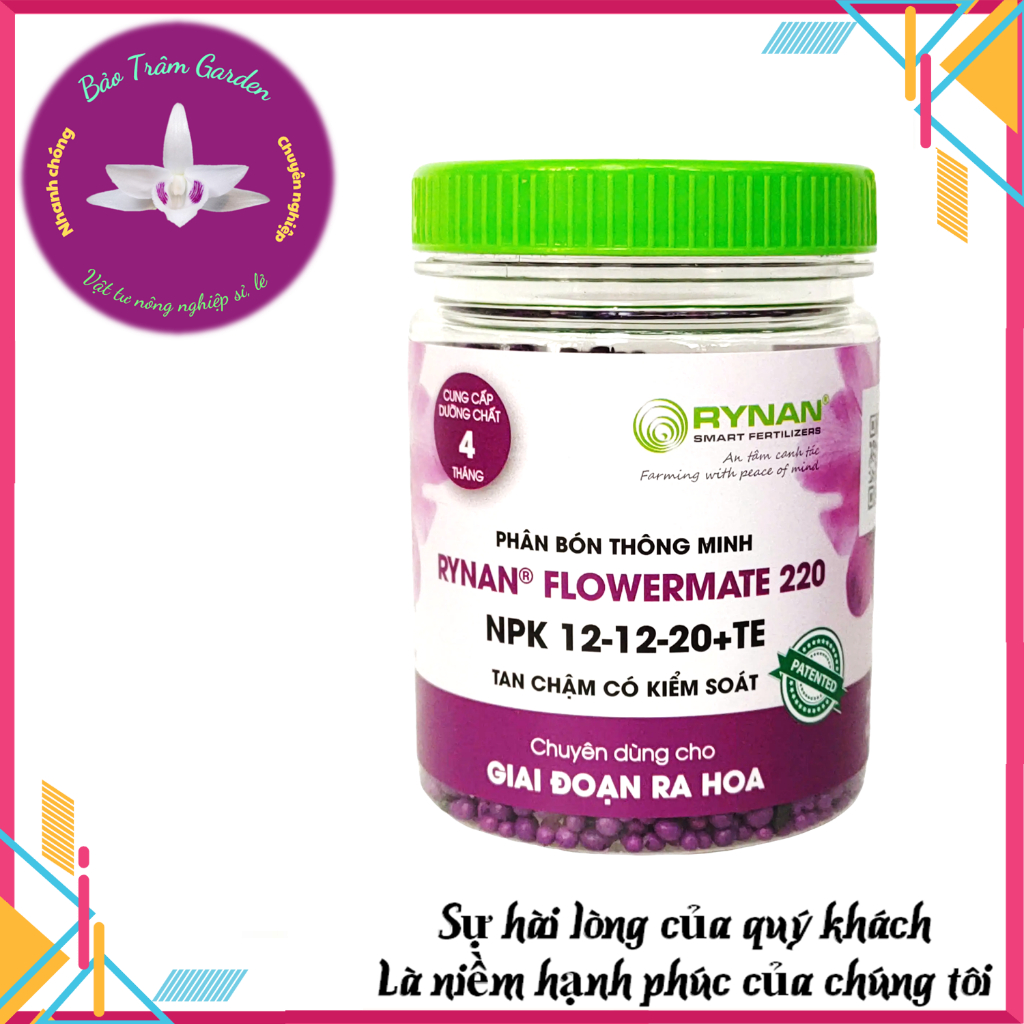Phân tan chậm thông minh Rynan Flowermate 220 NPK 12-12-20 TE hũ 150g ...