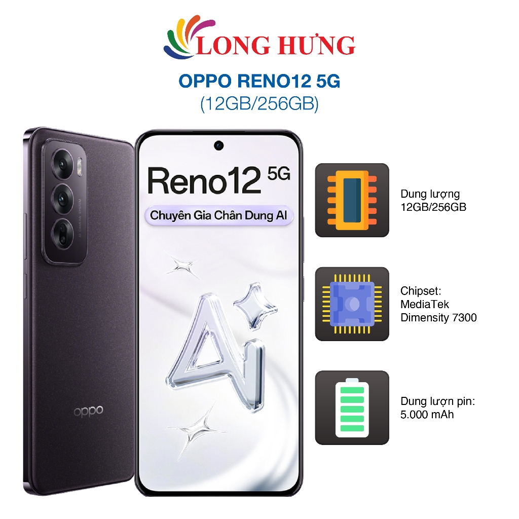 Điện thoại Oppo Reno12 5G (12GB/256GB) - Hàng chính hãng | Shopee Việt Nam