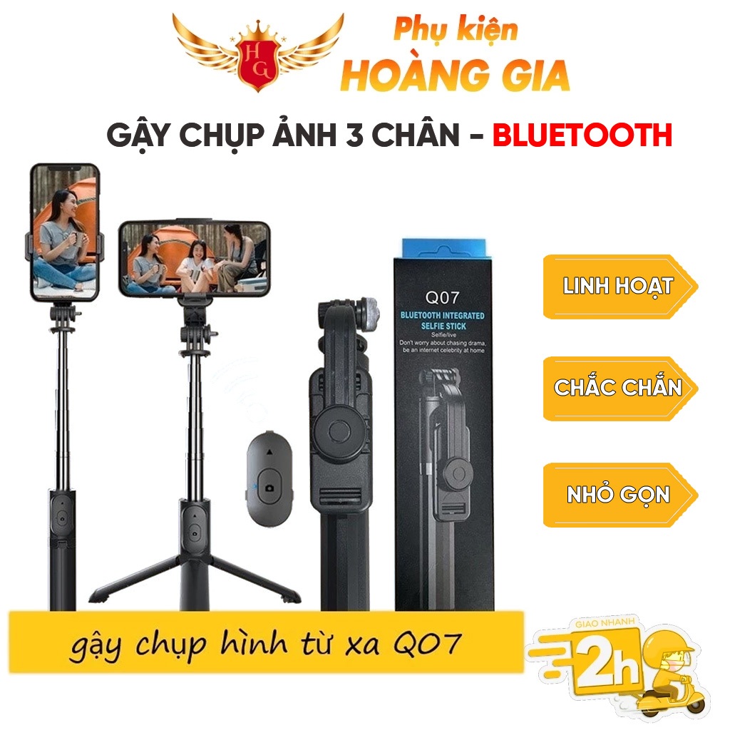 Gậy selfie 3 chân 1.1mét Gậy selfie có 2 đèn led trợ sáng gậy tự sướng ...