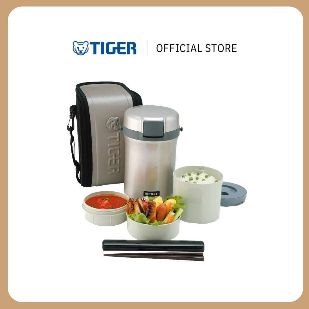 Hộp đựng cơm giữ nhiệt Tiger 3 ngăn LWU-B200 (1.41L) | Shopee Việt Nam