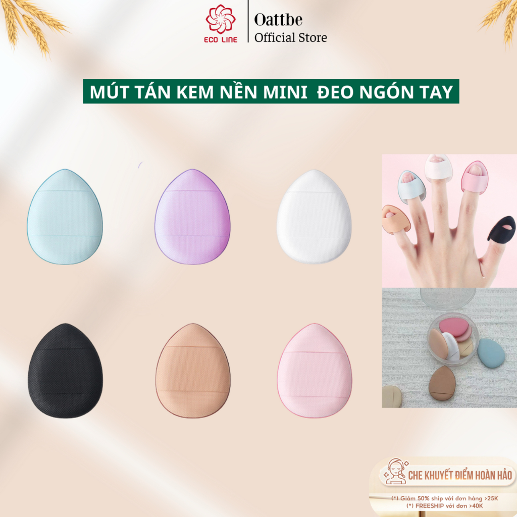 Mút tán kem nền đeo ngón tay mini mút mềm mịn dàn nền chi tiết | Shopee ...