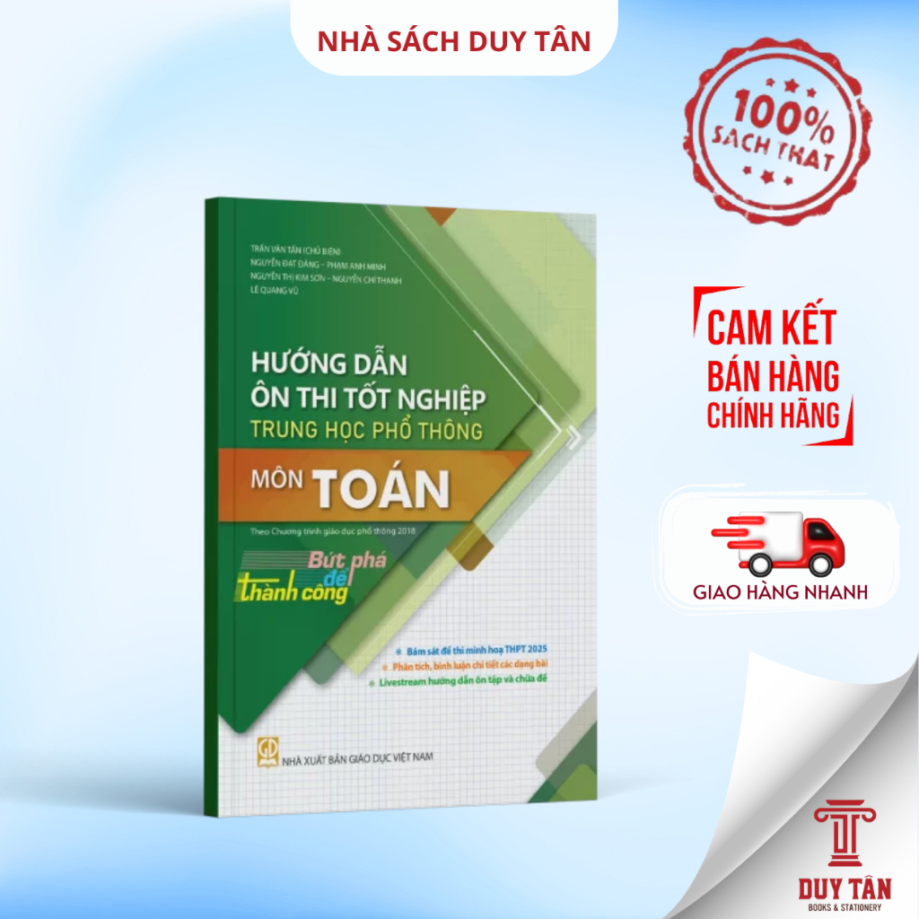 Sách - Hướng dẫn ôn thi tốt nghiệp THPT môn Toán (Theo chương trình GDPT 2018) Bám sát đề thi ...
