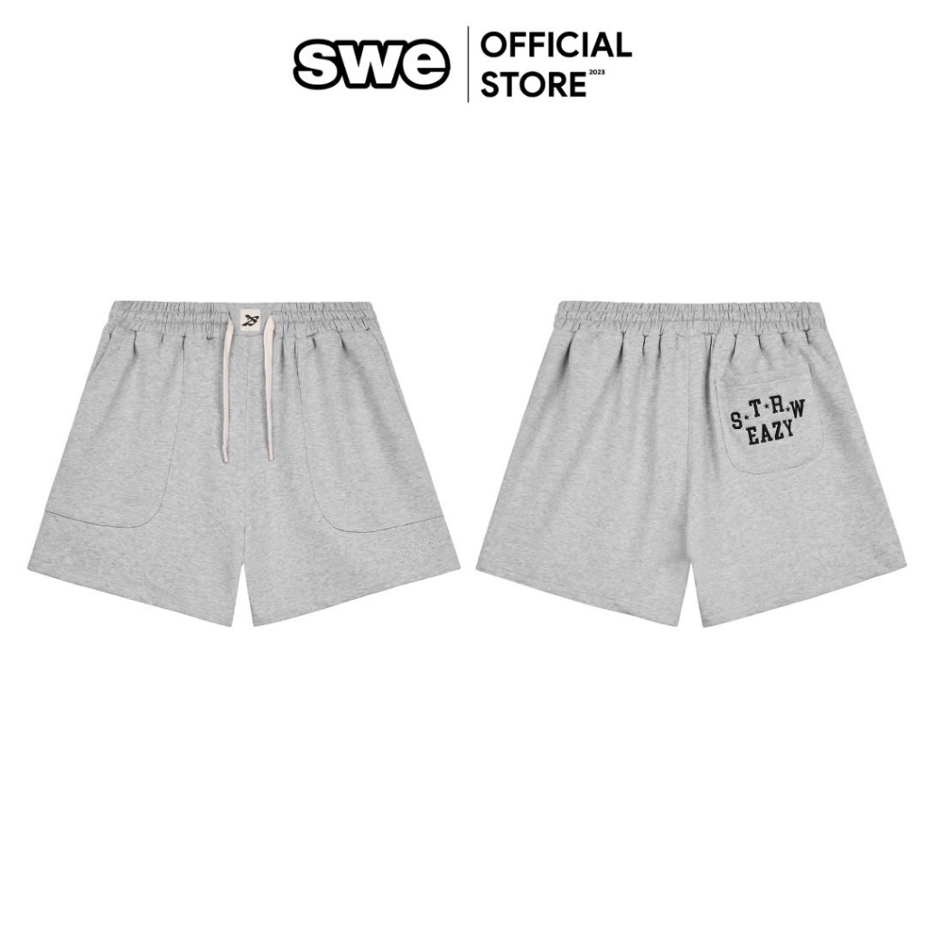 Quần Short Nam/Nữ Unisex Local Brand SWE COLLEGE SWEATSHORTS - Xám/Đen ...