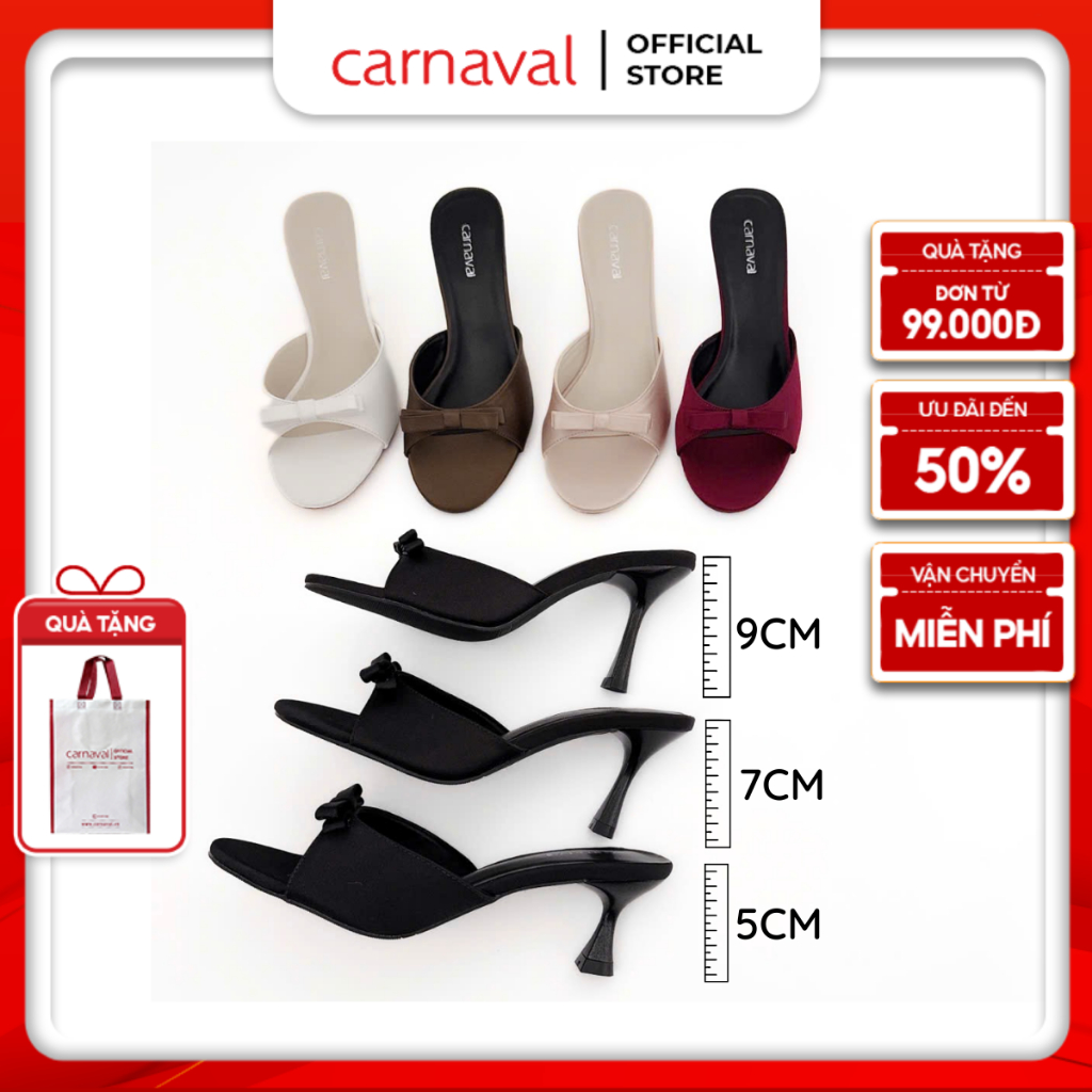 Dép Cao Gót Nữ Carnaval Gót Cao 7cm - 9cm Siêu Tôn Dáng Quai Ngang ...
