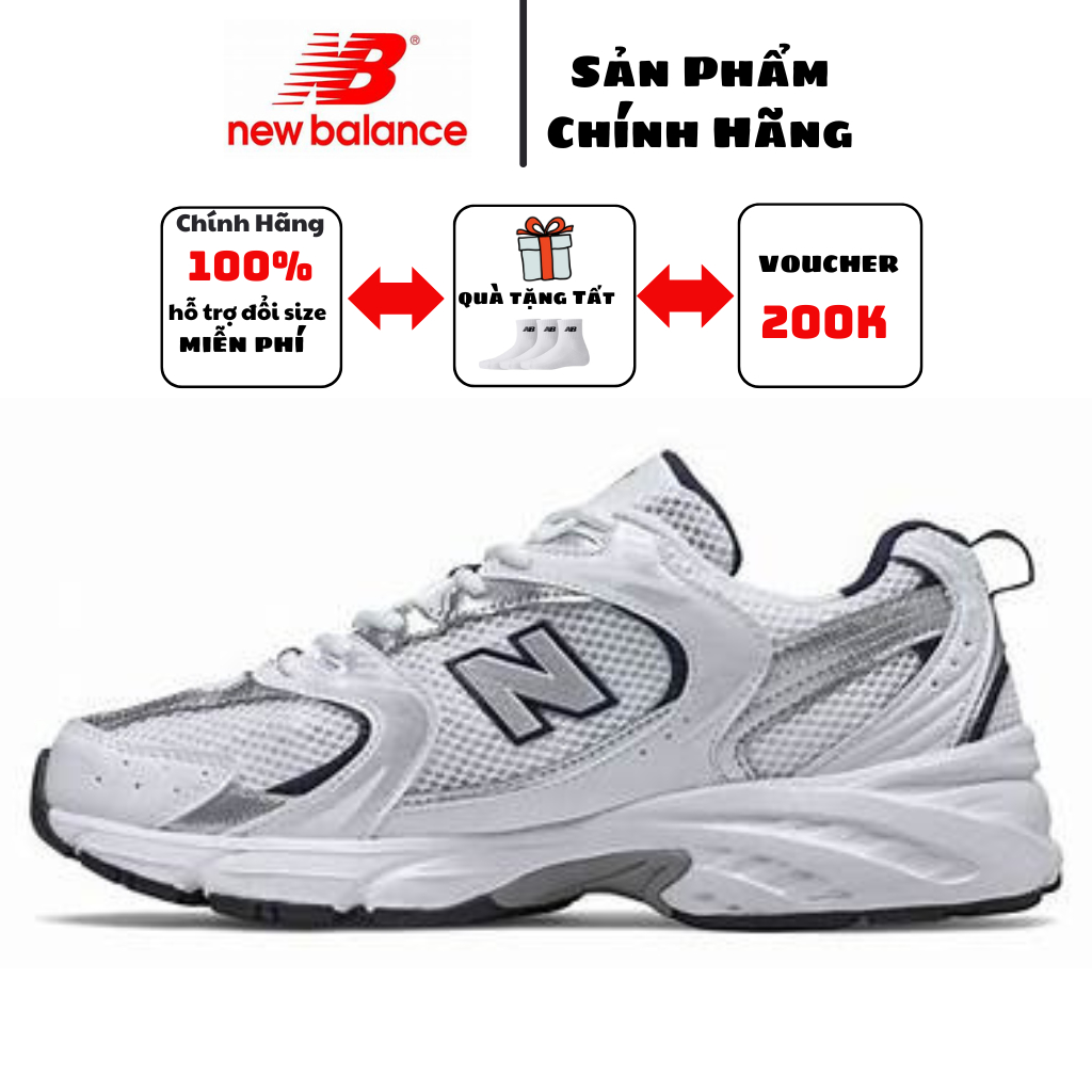 [ CHÍNH HÃNG ] Giày New Balance 530 White Silver Navy GR530SB1 | Shopee ...