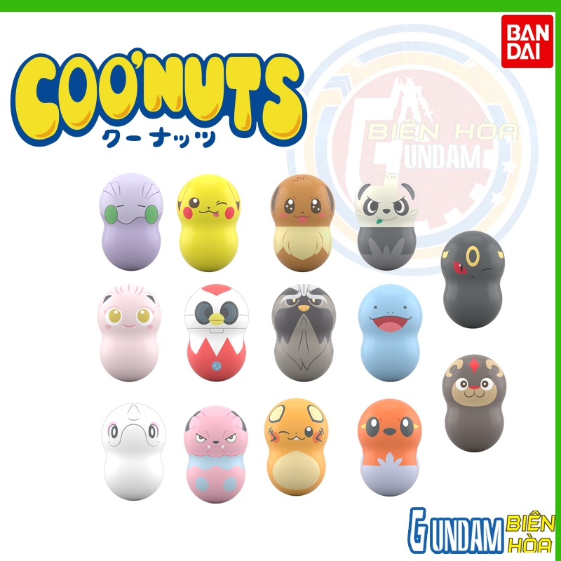 Mô hình lật đật GASHA COO'NUTS POKEPLA (túi mù, blind bag- mẫu ngẫu ...