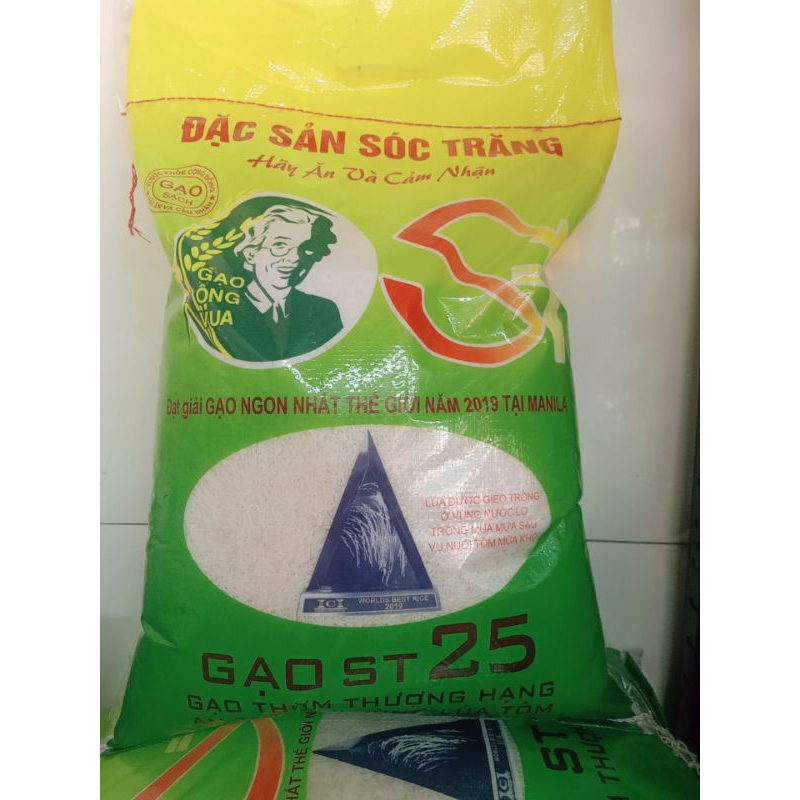 (Gạo Ngon) ST25 Hiệu Ông Vua Lúa Tôm.Thơm nhiều ,Dẻo dai cơm | Shopee ...