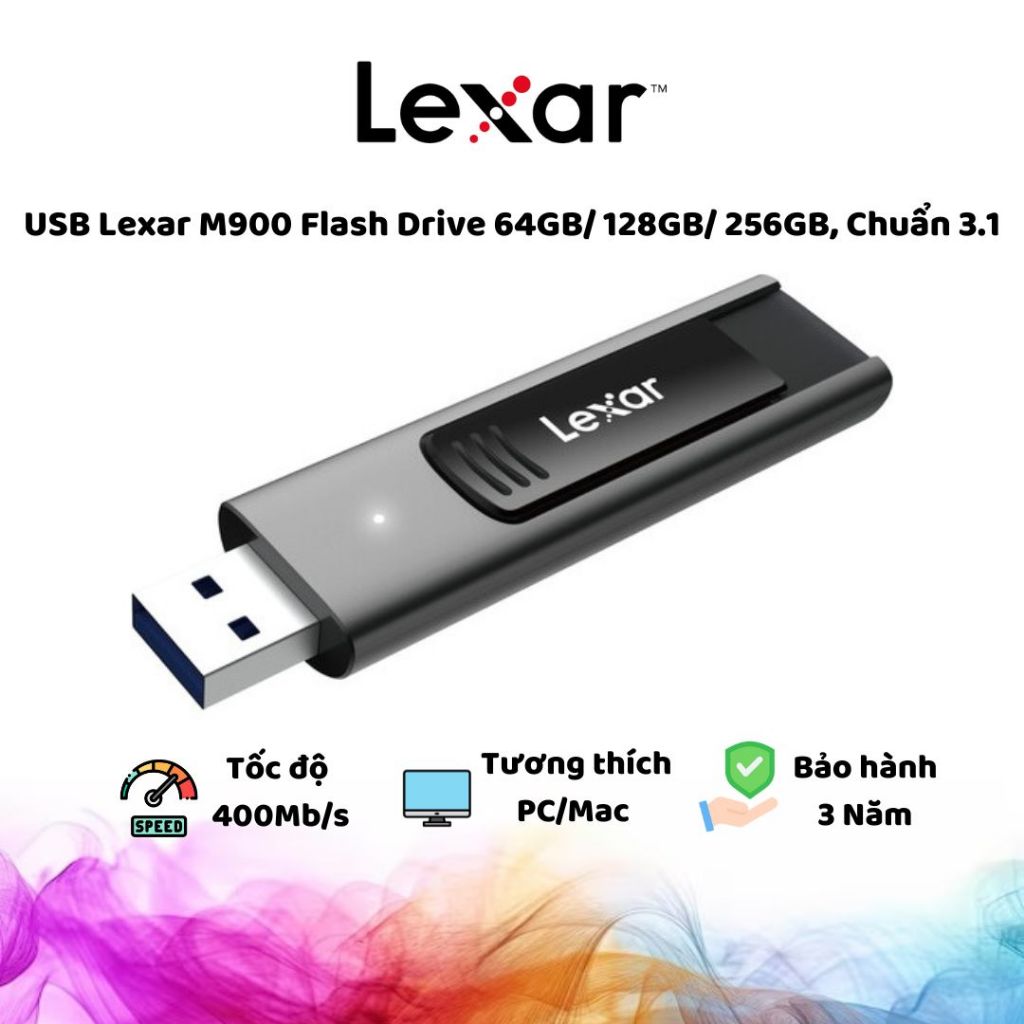 USB 64GB/ 128GB/ 256GB Lexar Jumpdrive M900 Flash Drive, tốc độ đọc ...