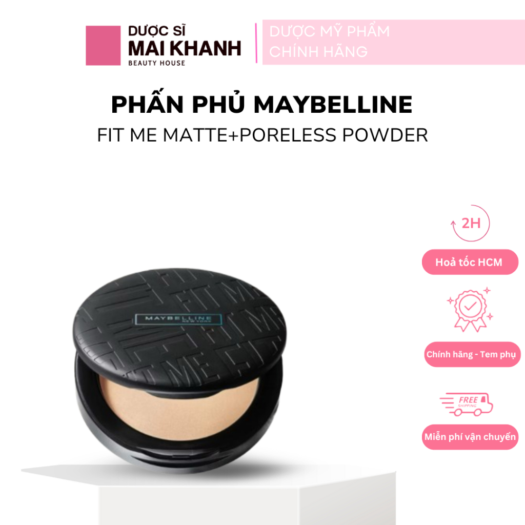 [Có Tem Phụ- Chính Hãng] Phấn phủ dạng nén Maybelline Fit Me Matte ...
