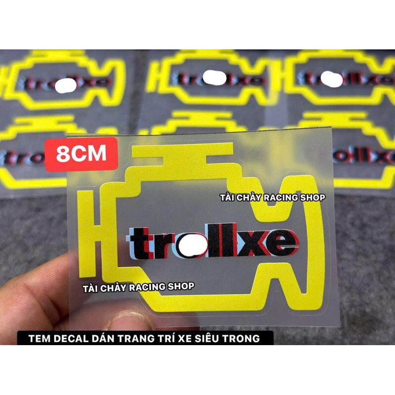 [ 1 TEM ] TEM STICKER 8CM SIÊU TRONG CAO CẤP DÁN TRANG TRÍ XE | Shopee ...