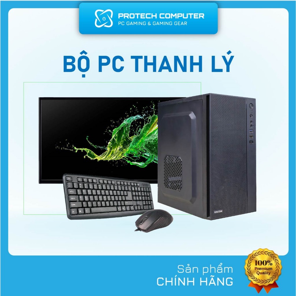 Bộ PC thanh lý Full bộ (CPU i3 10100- Ram 8Gb - Main H510 - SSD 256Gb ...