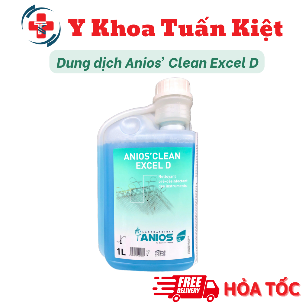 Dung dịch ngâm, làm sạch và khử khuẩn dụng cụ y tế Anios’ Clean Excel D ...