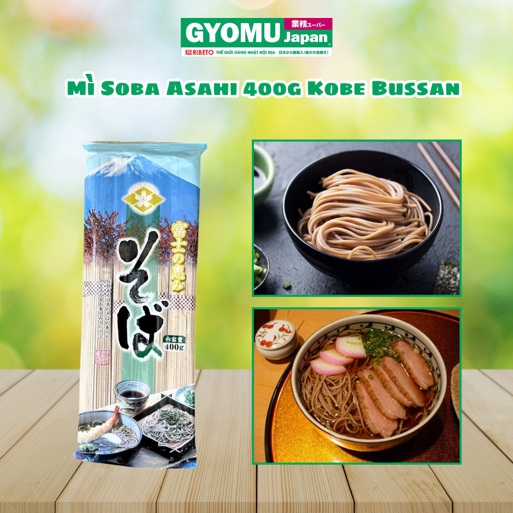 Mì Soba Asahi 400g Kobe Bussan Nhật Bản - Gyomu Japan | Shopee Việt Nam