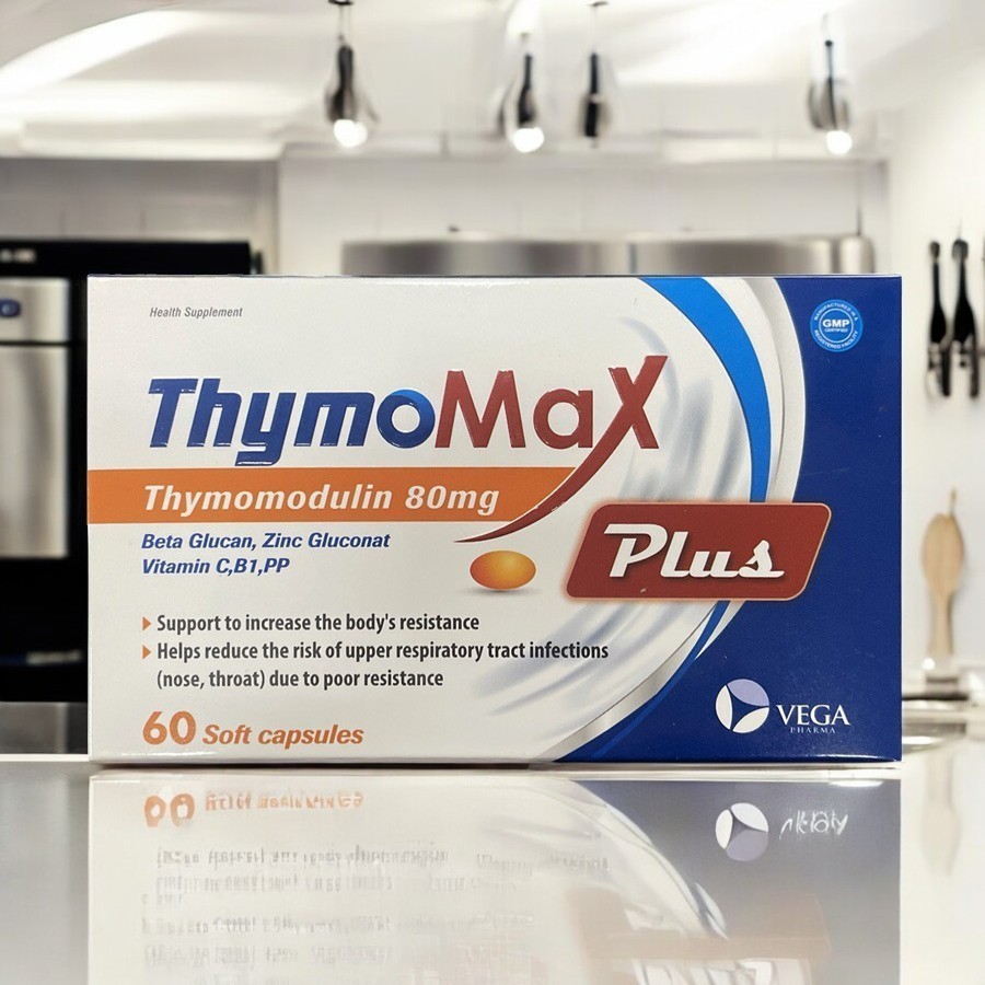 ThymoMax Plus hộp 60 viên - Bổ sung Thymomodulin 80mg beta Glucan Kẽm ...
