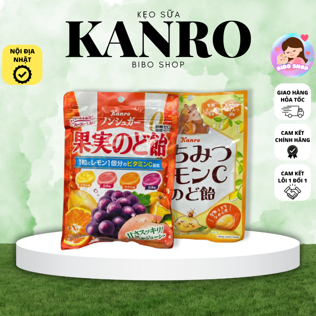 [date 09/2026] Kẹo sữa Kanro nôi tiếng Nhật Bản 4 vị | Shopee Việt Nam