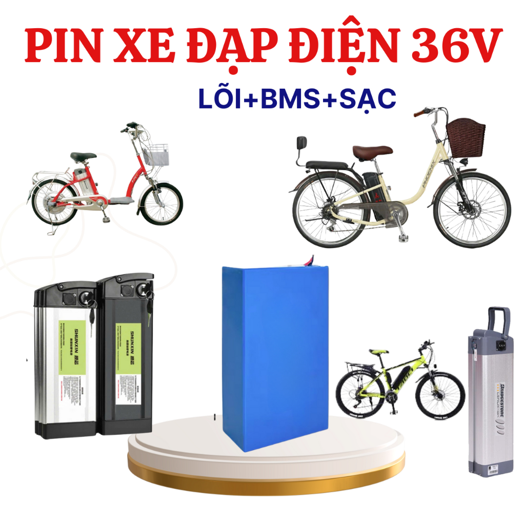 Xe đạp điện 36V( bán kèm pin 36V thay thế bao gồm lõi+mạch+sạc ...