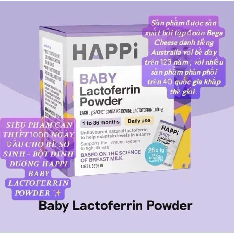 Bột dinh dưỡng Happi Baby LACTOFERRIN POWDER | Shopee Việt Nam