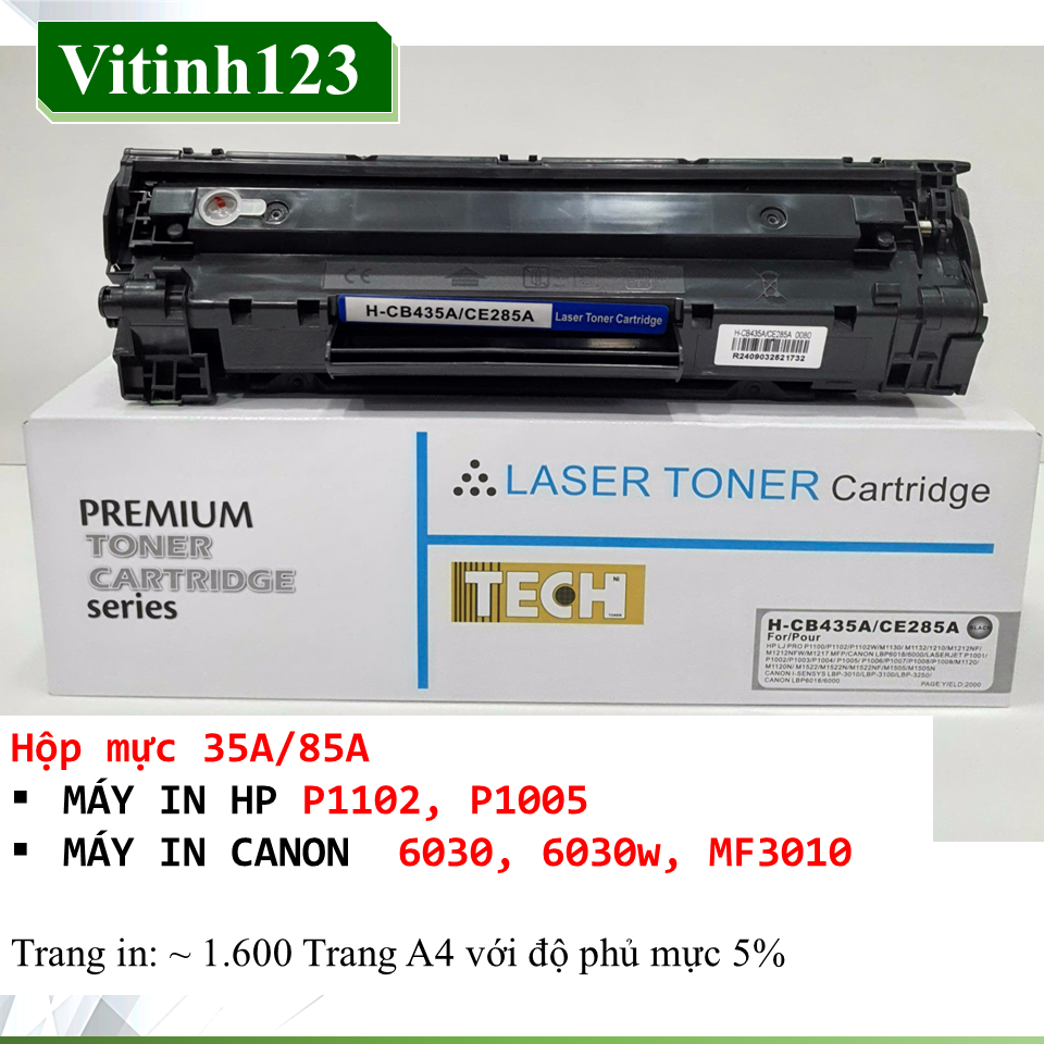 Hôp mực 35A|85A (HP P1102|HP P1005|Canon 6030w)-TECH 2K | Shopee Việt Nam