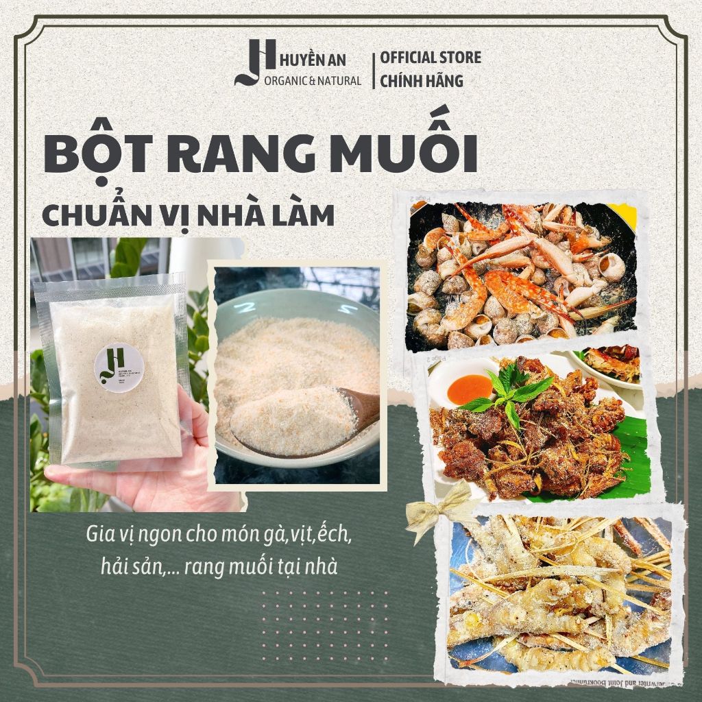 Bột Rang Muối Chuẩn Vị Nhà Làm (Gia Vị Gà, Ếch, Vịt, Cua, Bề Bề, Tôm ...