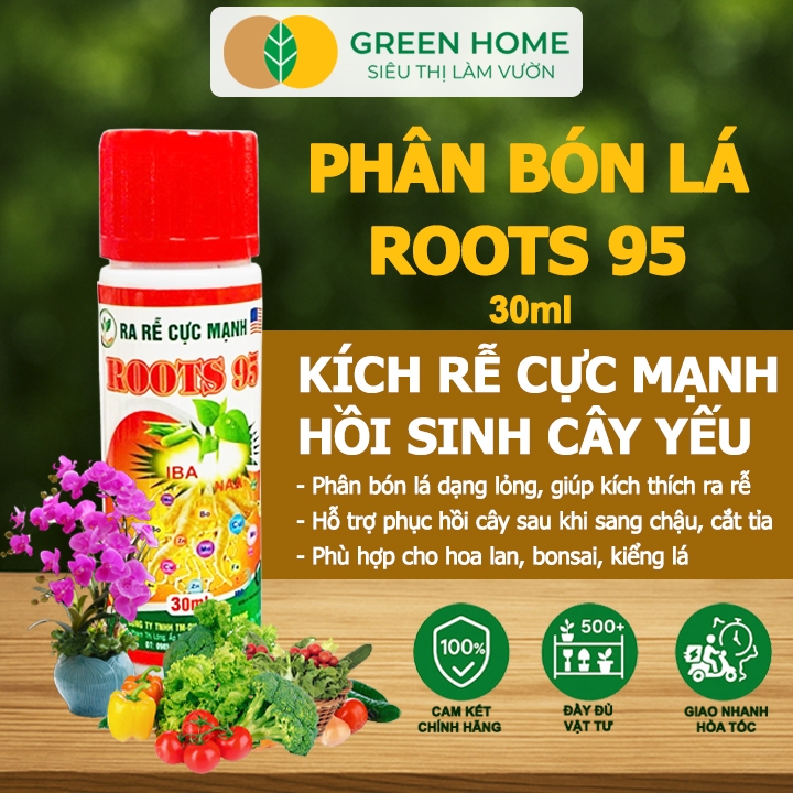 Phân Kích Rễ Cực Mạnh ROOTS 95, GreenHome, Chai 30ml, Kích Ra Rễ Cực ...