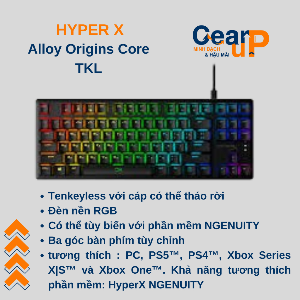Bàn phím HyperX Alloy Origins Core 65 / Hyperx FPS Pro (red/aqua switch ...