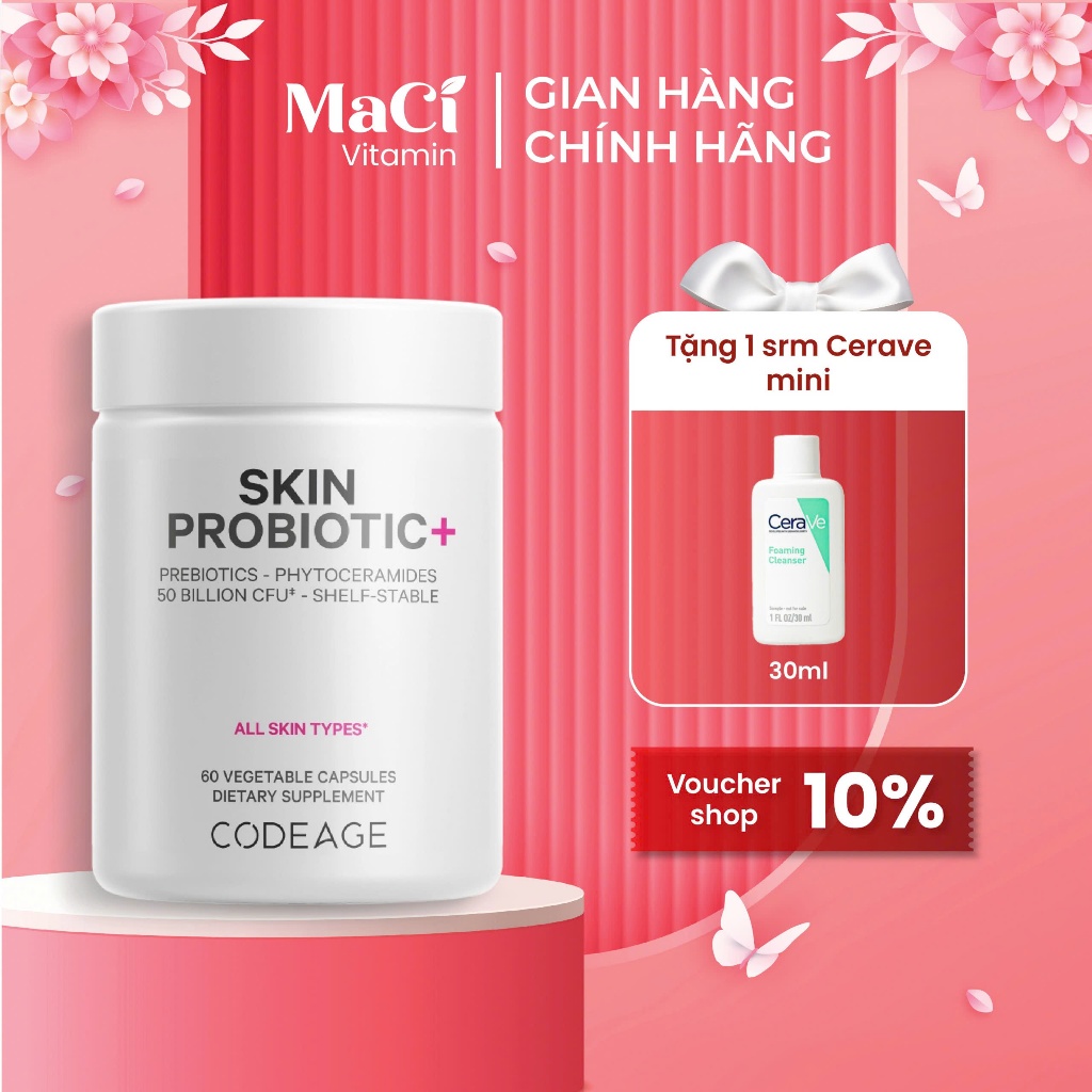 Viên uống bổ sung Lợi khuẩn Codeage Skin Probiotic 60 Viên MaCi ...