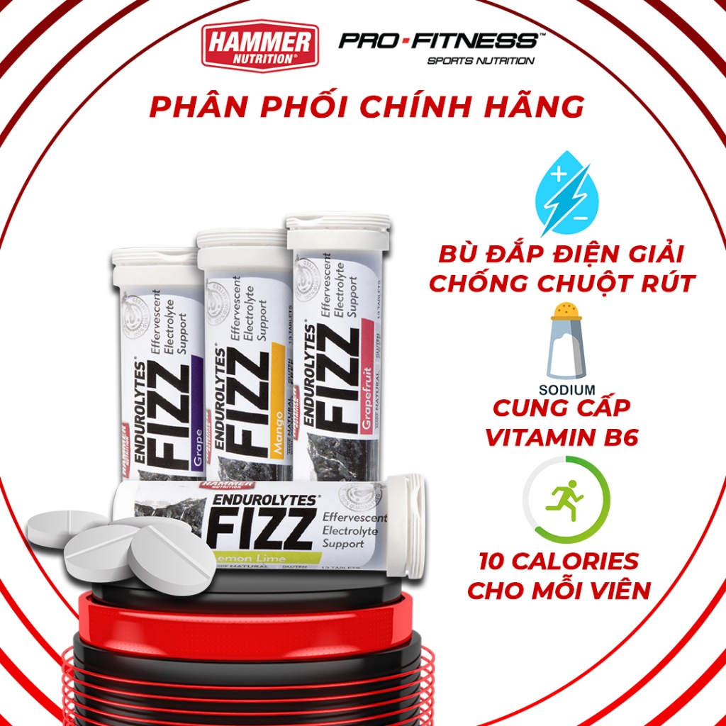Viên sủi Hammer Endurolytes Fizz - Cung cấp bù khoáng cân bằng toàn ...