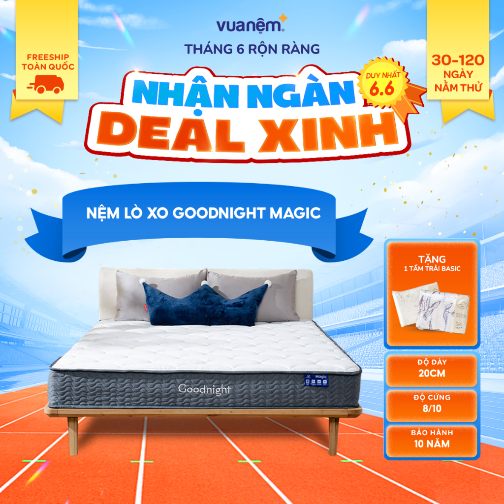 Nệm lò xo giảm đau lưng Goodnight Magic | Shopee Việt Nam