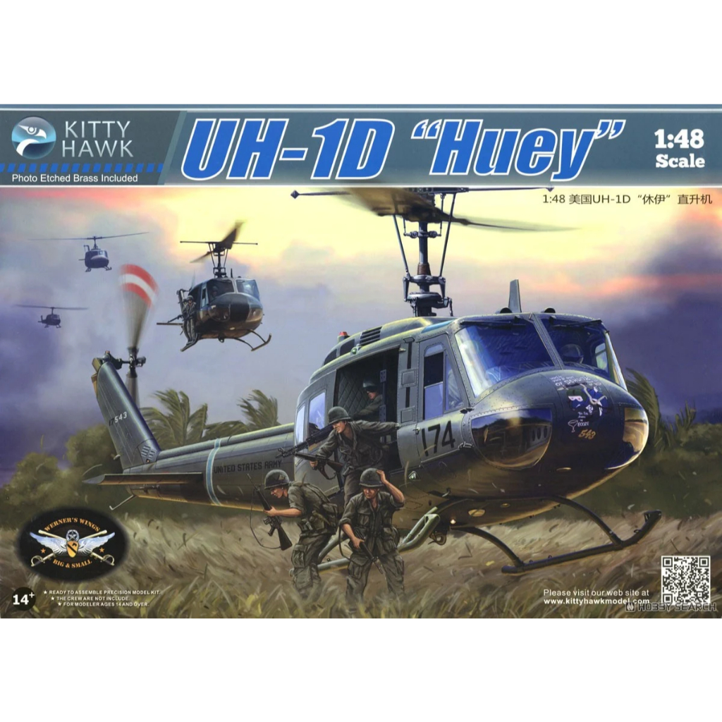 KHÔNG QUÂN - KITTY HAWK - 80154 - 1/48 MÔ HÌNH TRỰC THĂNG UH-1D `HUEY ...