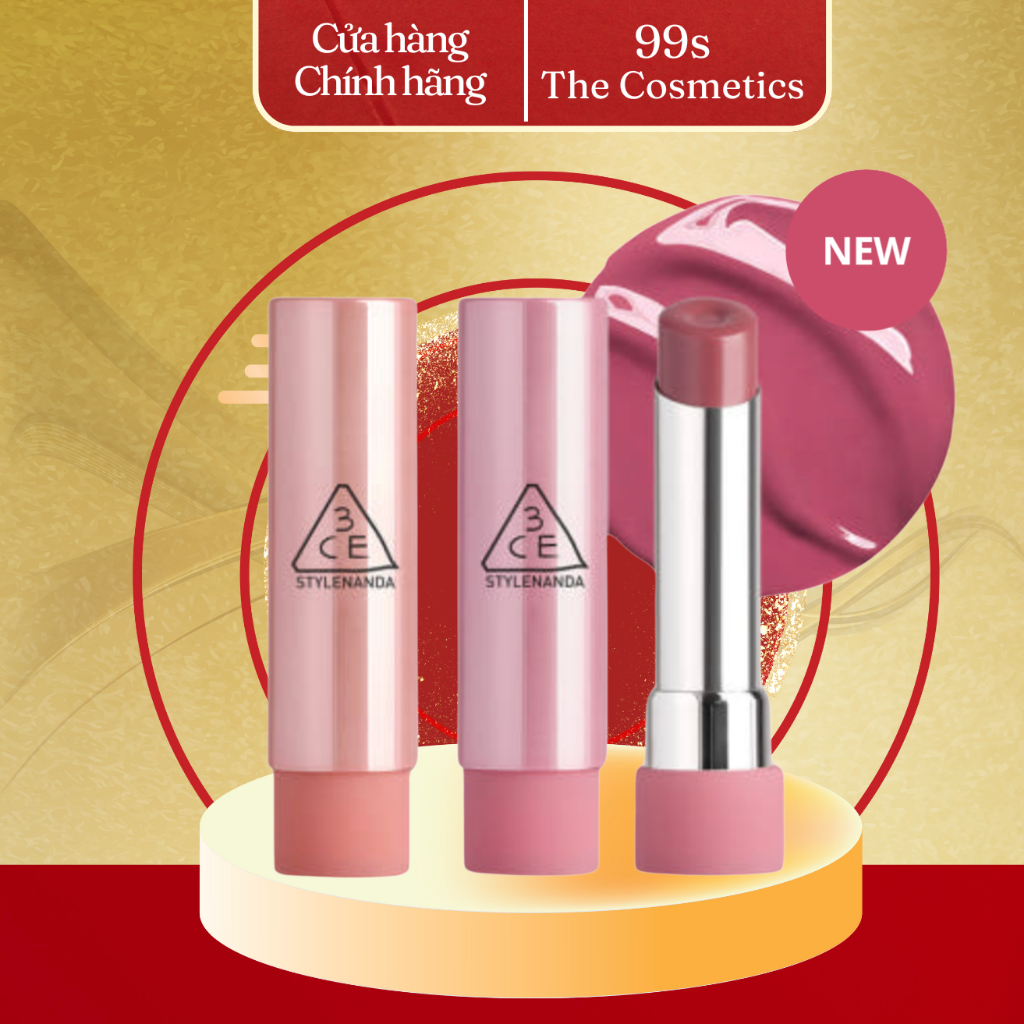 Son 3CE Glazy Lip Glow căng bóng ẩm mượt rạng rỡ 3.2g | Shopee Việt Nam