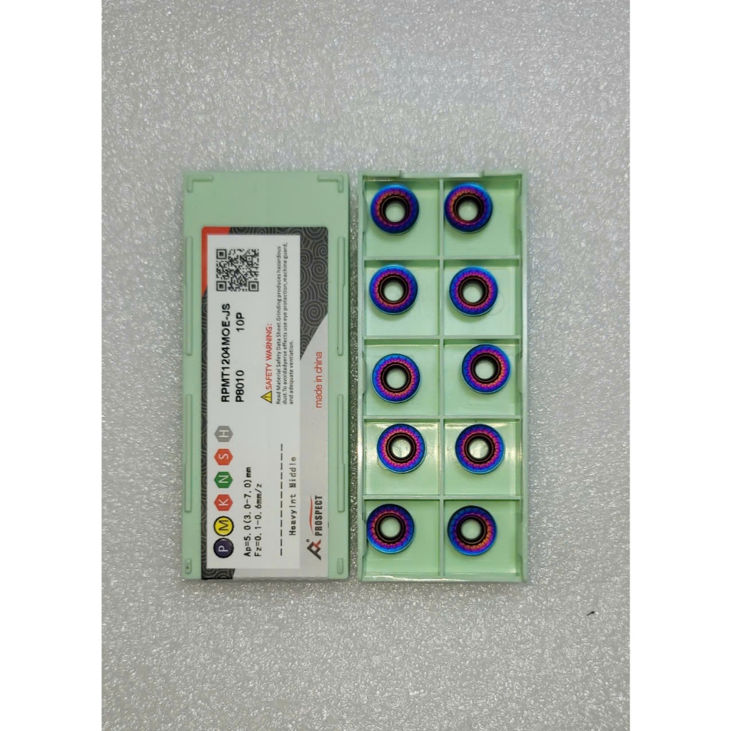 Mảnh chíp phay RPMT1204 (R6) chuyên tiện thép cứng, thép sau nhiệt ...