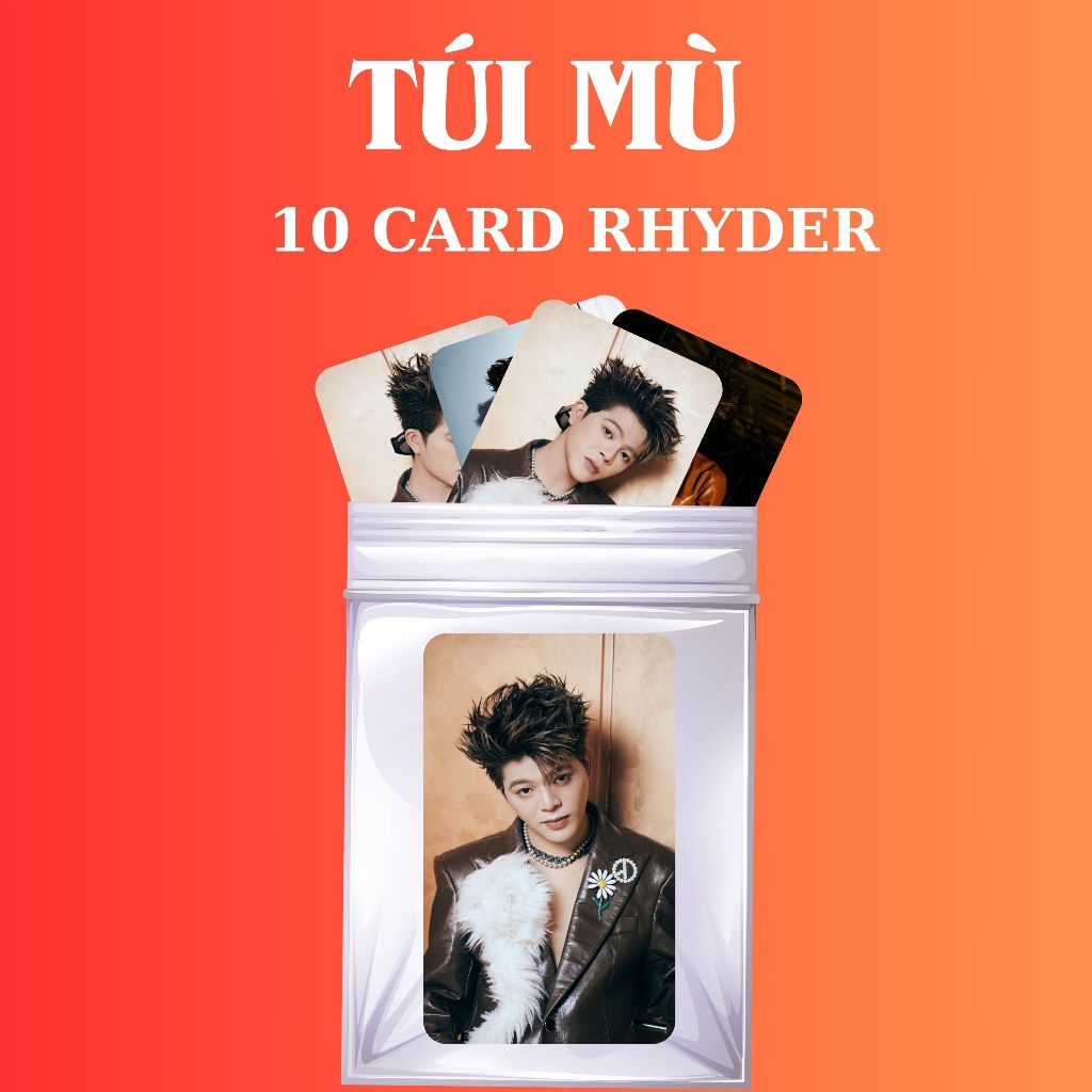 Túi mù gồm 10 card RHYDER ATSH bo góc không trùng TooYoo CARD0002 ...