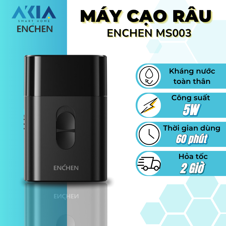 Máy Cạo Râu Enchen MS003 Mini Cầm Tay – Lưỡi Tự Mài, Cạo Sát, Chống ...