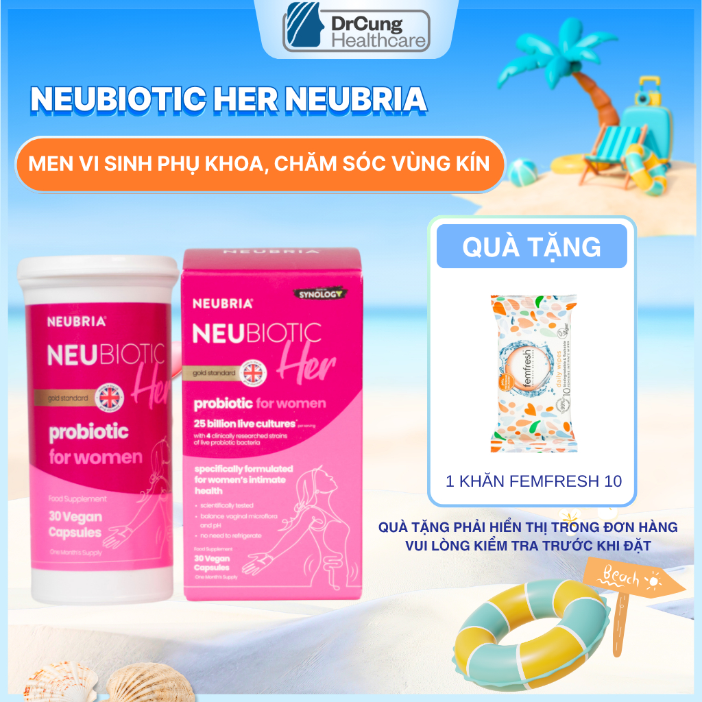Men Vi Sinh Phụ Khoa Neubria Neubiotic Her - Bổ Sung Lợi Khuẩn, Ngừa ...