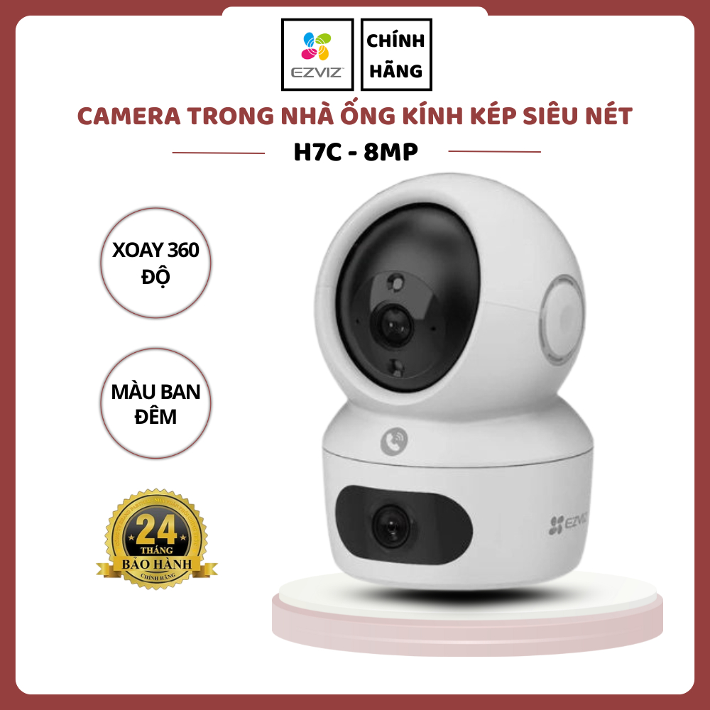 Camera EZVIZ Wifi Trong Nhà H7C 8MP Ống Kính Kép 2K+ Siêu Nét Đàm Thoại ...